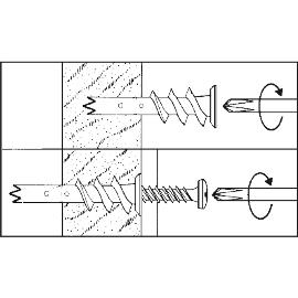 Spit Driva Metall TP12 Gipskartondübel mit Linsenschraube 4.5x35
