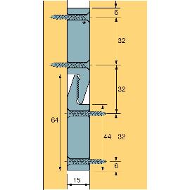HETTICH Einhängebeschlag, MultiClip, Kunststoff Thermoplast schwarz