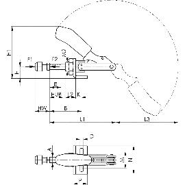 AMF Schubstangenspanner Type 6841/Gr.1 mit kleinem Winkelfuß