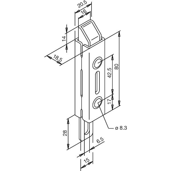 FUHR Schnapper, Hub 12 mm, Stahl verzinkt