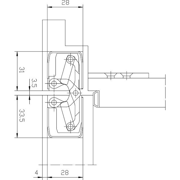 SIMONS Türband TECTUS TE 340 3D, verdeckt, silberfärbig beschichtet