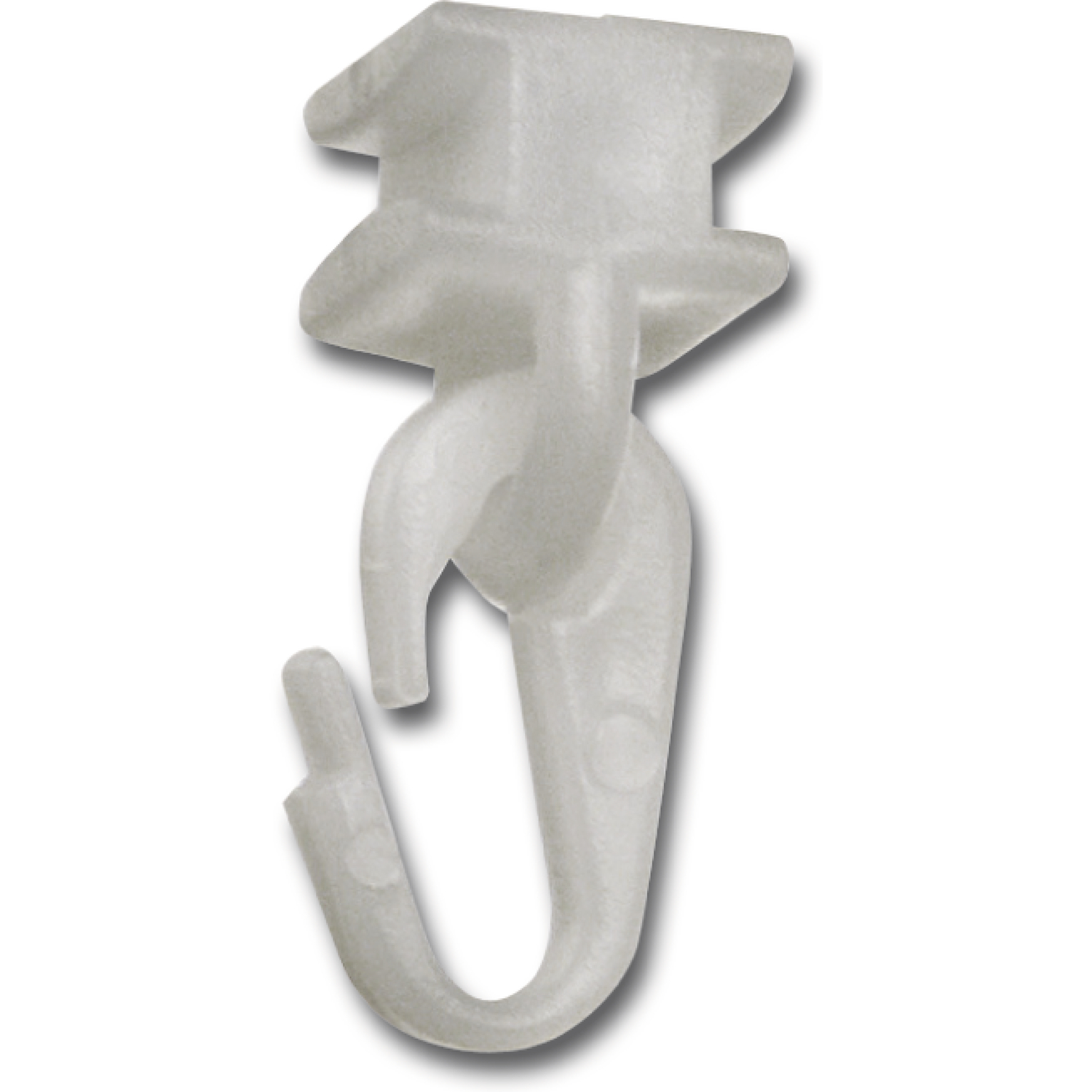 Vorhanggleiter mit Stechhaken, Stegbreite 5,2 mm, Kunststoff naturfarbig