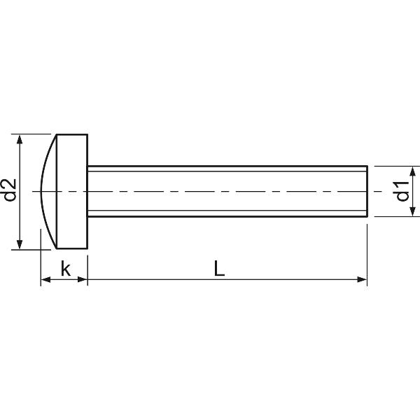 ISO14583 4.8 M 6x70 Torx 30 verzinkt Linsenschraube (DIN7985A)