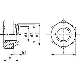Kalei-Setzmutter M 6 KH 1.8 mm verzinkt einsatzgehärtet