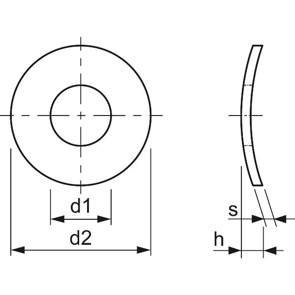 DIN 137A M 8 opružna podloška zaobljena, neobrađena
