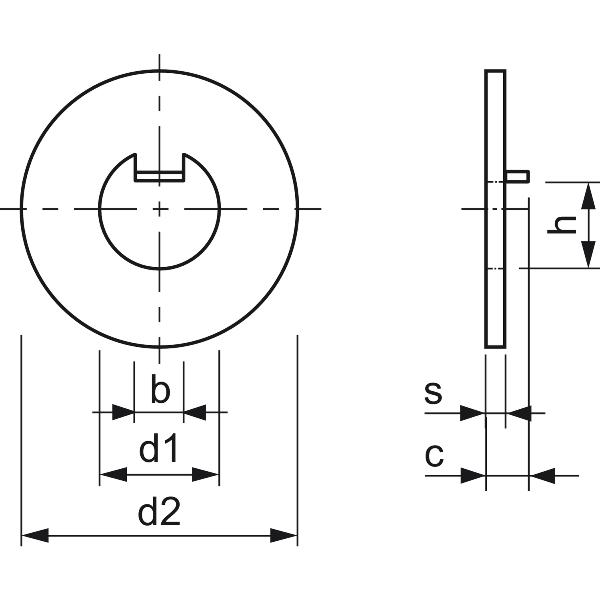 DIN462 38 mm verzinkt Sicherungsblech für Nutmuttern DIN1804