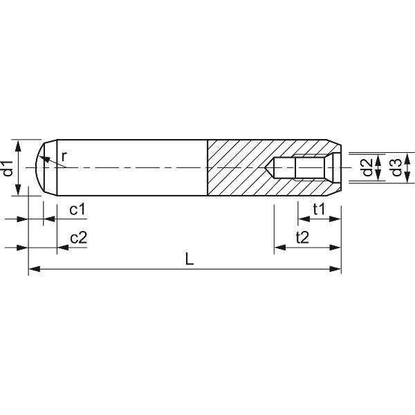 DIN7979D 6x 20 Toleranzfeld m6 blank Zylinderstift mit Innengewinde ...