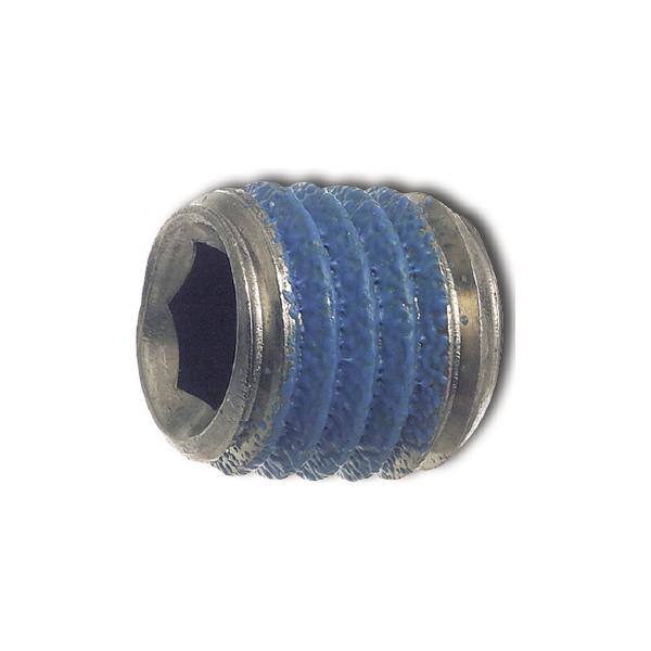 Navojni zatič ISO4026 (DIN913) s samov.tuflok premazom (modrim) M8 x 8 ...