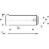 DIN1444B 16H11x50 Edelstahl A2 Bolzen mit Kopf und Splintloch