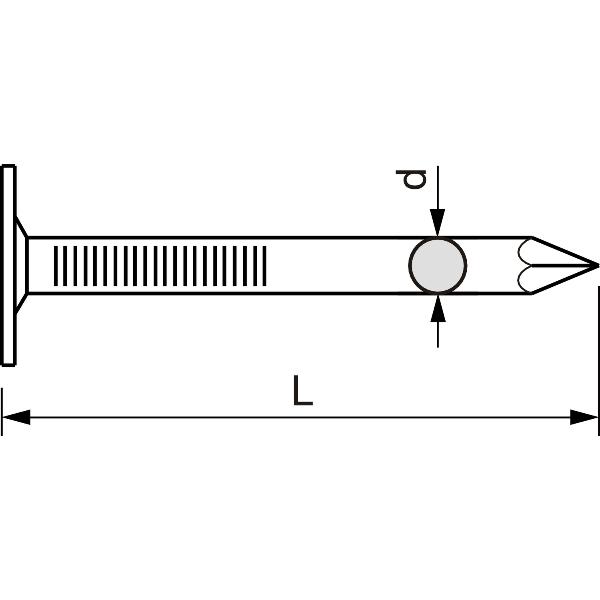 Dachpappstift 2.5x25 feuerverzinkt