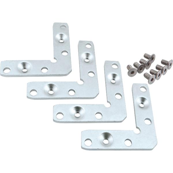 Coltar imbinare rama aluminiu ingusta, 4 buc, otel zincat