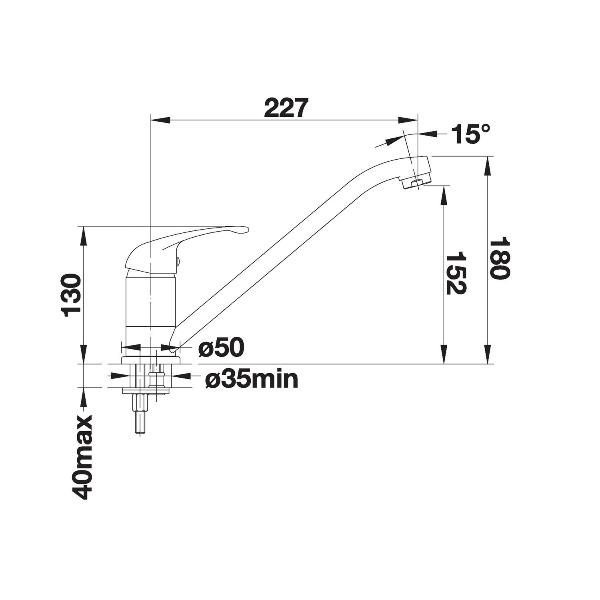 BLANCO Küchenarmatur Daras druckfest, granitweiß