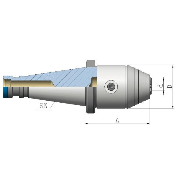 EROGLU NC-Bohrfutter für Rechts- und Linkslauf DIN 2080 SK 40 3-16