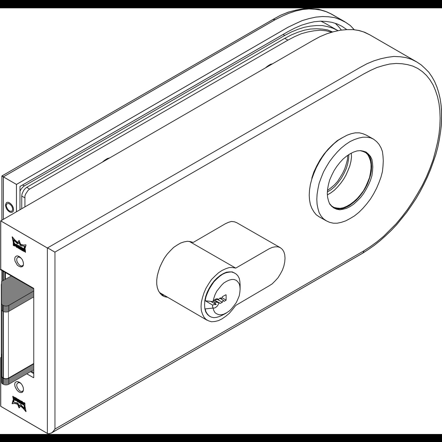 Schloss Studio Rondo PZ mit Wechsel, Glas 8 mm, silber eloxiert (10.202)
