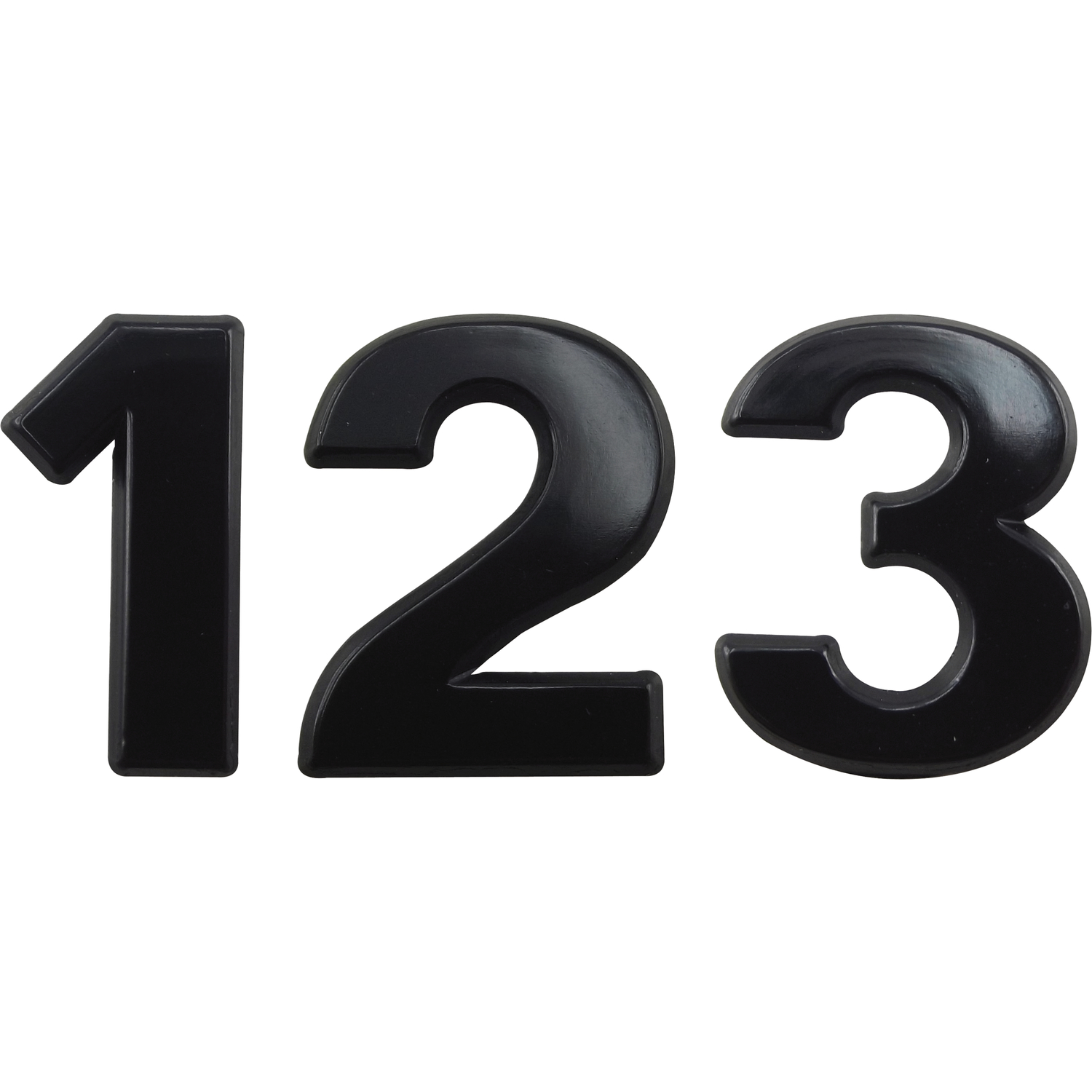 Ziffer selbstklebend, Type 1, Höhe 30 mm, Aluminium schwarz eloxiert