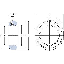 Präzisions-Wellenmuttern KMT 14 M70x2.0, Stahl blank