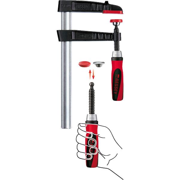BESSEY Temperguss-Schraubzwinge TG-2K Spannweite 400 mm Ausladung 175 mm
