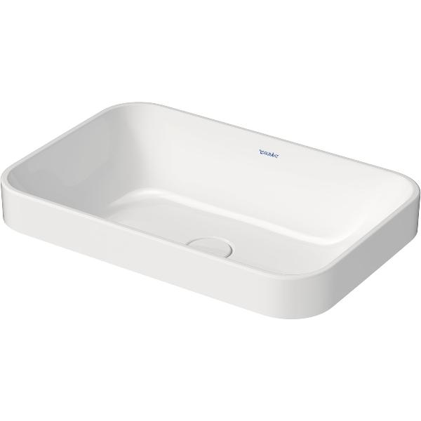 DURAVIT Aufsatzwaschtisch Happy D.2 Plus 60 ohne Hahnlochbank, Weiß