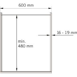 VS TAL Gate Pro Cargo do szafki wysokiej Planero, 600, 1700-1950, antracyt