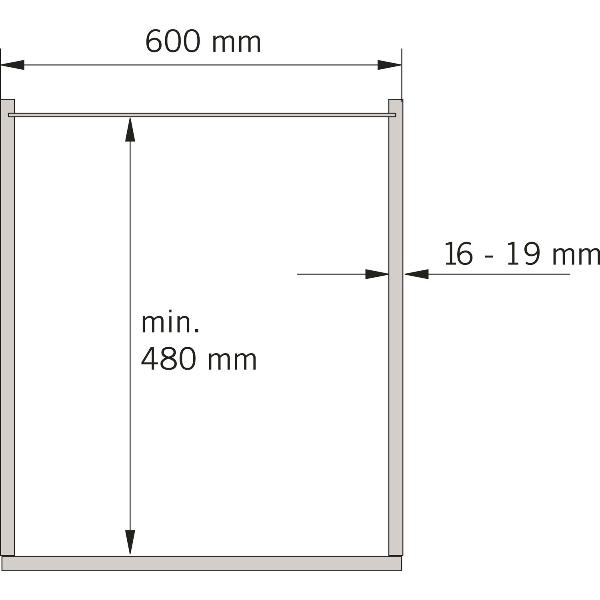 VS TAL Gate Pro Cargo do szafki wysokiej Planero, 600, 1700-1950, antracyt