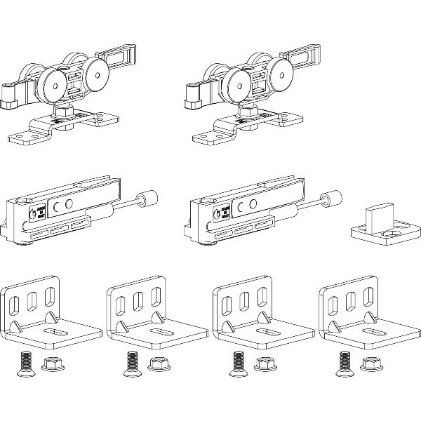 TERNO klizni okov garnitura Classic Basic Komfort drvo 50 kg bez vodilice