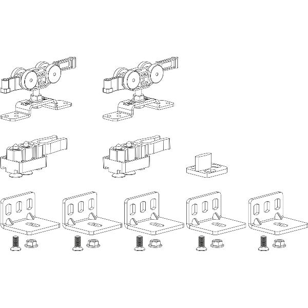 TERNO klizni okov garnitura Classic Basic Standard drvo 80 kg bez vodilice